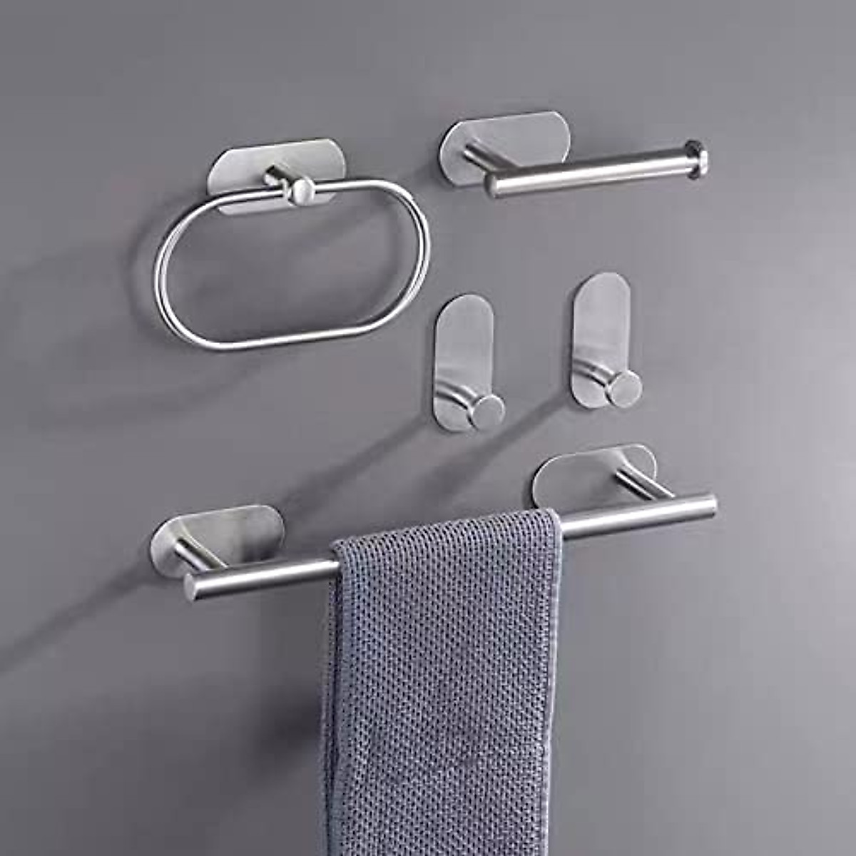 4Pieces Bathroom Towel Rack Large Capacity for Kitchen Bathroom Home Dormitory Towels Holder Space Saving Hand Towel Holder