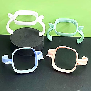 Milk Bottle Handle Baby Bottle Square Handle Feeding Bottle Handles for Hegen Glass Bottles Easy Grip for Baby Infant Feeding Bottle Handle