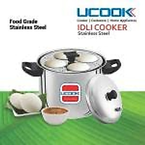 Idli Cooker Stainless Steel Idli Cooker Kitchen Accessories (Stainless Steel, 6 Plates, 24 Pieces)