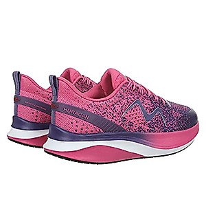 MBT Women's Huracan-3000 Rocker Bottom Running Shoe, Grey/Pink - 6 M US
