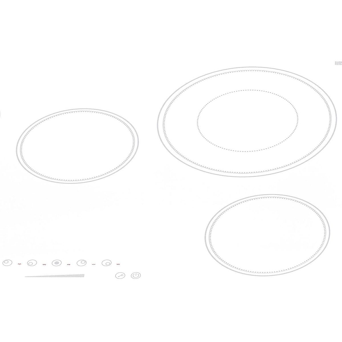 Summit Appliance CR5B30T8W 30" Wide 5-Burner Radiant Cooktop, White, Ceramic Glass Surface, Digital Touch Controls, 9 Power Levels, Programmable Timer, Residual Heat Indicator, 208-240v Operation