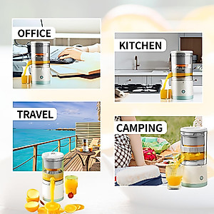 Rechargeable Electric Citrus Juicer - USB-C, Wireless, Portable Orange Juice Squeezer, Premium Juicer for Lemon, Tomato, Grape, Watermelon