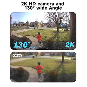 2K Security Cameras Wireless Outdoor 2Pack, Security Cameras for Home Security with 130° Wide View, Motion Detection Spotlight Siren, Color Night Vision, 2-Way Talk, Cloud/SD(up to 256GB), Work/Alexa