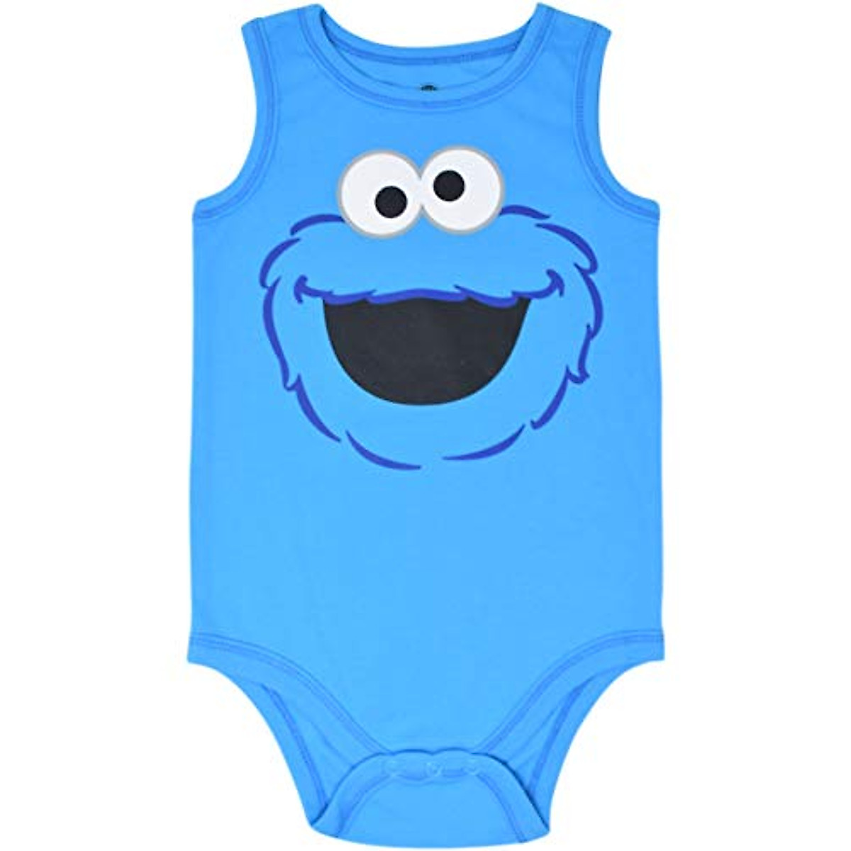 Sesame Street Elmo Cookie Monster Oscar the Grouch Infant Baby Boys 5 Pack Sleeveless Bodysuits Multicoloured 18 Months