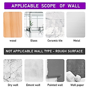 Qianyu 14 Pack Clear Shower Caddy Strong Adhesive Replacement Stickers Waterproof No Drilling Hooks Corner for Shelf Basket Kitchen Racks Bathroom Wall Hanging Shelves Storage Room Soap Holder