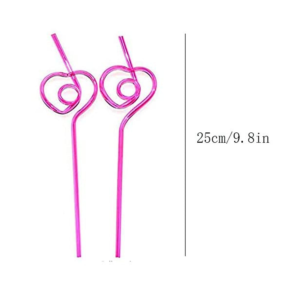 12 PCS Heart-Shaped Party Straws Drinking Sipping Straws, Novelty Props for Wedding Birthday Party…