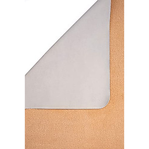 Vegan Leather High Chair Mat by Lark Baby Goods (40 x 40 in) - Waterproof Wipeable Splat Mat for Under High Chair - Baby High Chair Floor Mat for Splash and Spill Protection - Grey