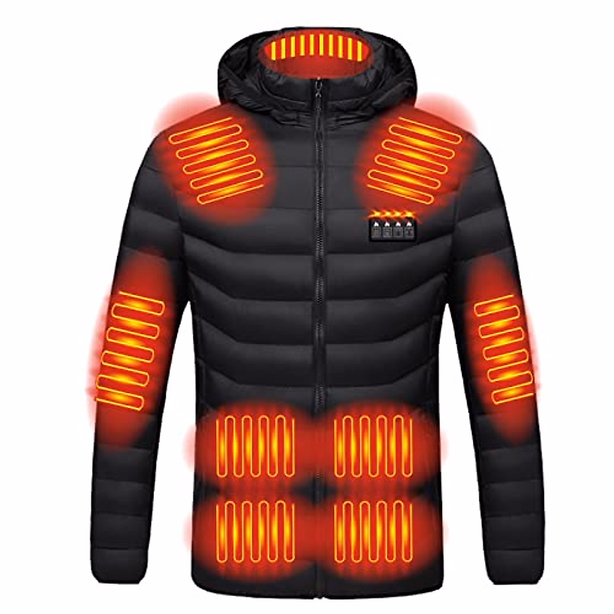 My Orders Placed Recently by Me Men Women Heated Jackets Winter Warm Heated Jackets Rechargeable USB Heated Jacket Hood Puffer Heated Jacket with Pocket