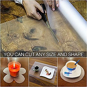 EVALAND 18 INCHES x 33 FEET Non-Slip Shelf Liner, EVA Kitchen Liner, Non-Adhesive Liner, Original Smooth Shelf Liner, Durable Strong Grip Liner, Stain-Proof Shelf, Drawer, Cabinet Liner