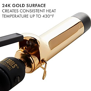 HOT TOOLS (2018 MODEL) Pro Artist 24K Gold Curling Iron | Long Lasting, Defined Curls (1 1/2 in)