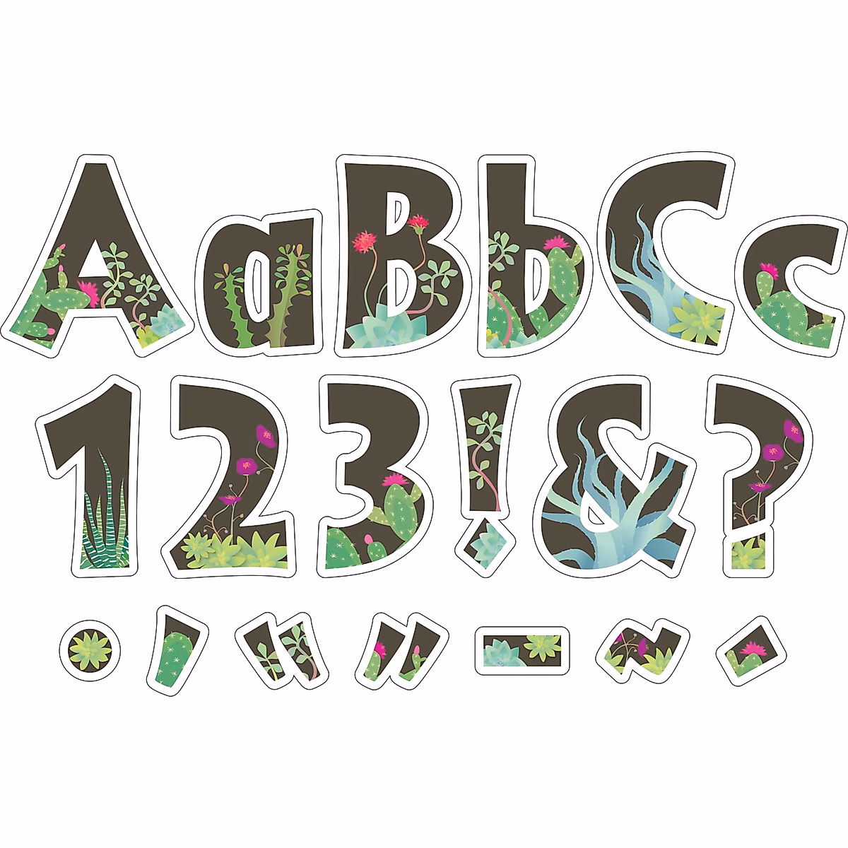 Barker Creek Letter Pop-Outs, 4" Prickles, Multicolor Designer Letters for Bulletin Boards, Breakrooms, Reception Areas, Signs, Displays, And More! 4", 255 Characters per Set (1734)