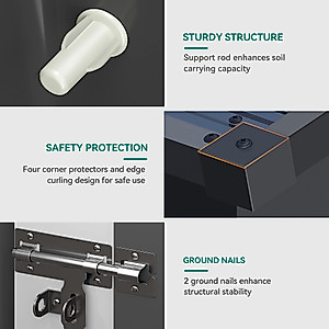 DWVO 6' x 4' Outdoor Storage Shed, Large Metal Tool Sheds, Heavy Duty Storage House with Lockable Doors & Air Vent for Backyard Patio Lawn to Store Bikes, Tools, Lawnmowers,Dark Gray