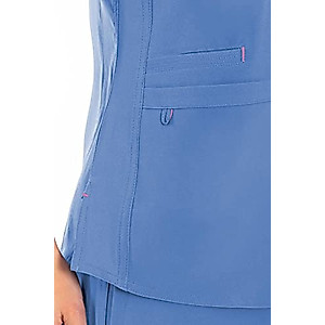 Med Couture Energy Women's Racerback Shirttail Scrub Top Ceil XS