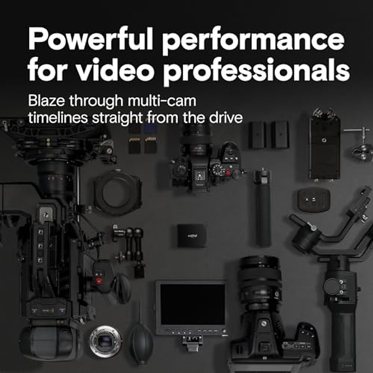 Crucial X10 Pro 1TB Portable SSD – Up to 2100MB/s Read, 2000MB/s Write Compact Storage for videographers, Photographers, and Gamers, USB 3.2 – External Solid State Drive