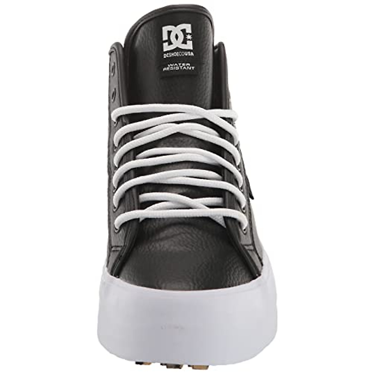 DC Women's Manual HI WNT Skate Shoe, Black/White, 8.5