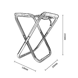 TRENTSNOOK Exquisite Camping Stool Portable Aluminum Alloy Folding Chair Stool Seat Outdoor Fishing Camping Picnic Thickened Folding Chair Fishing (Color : 2)