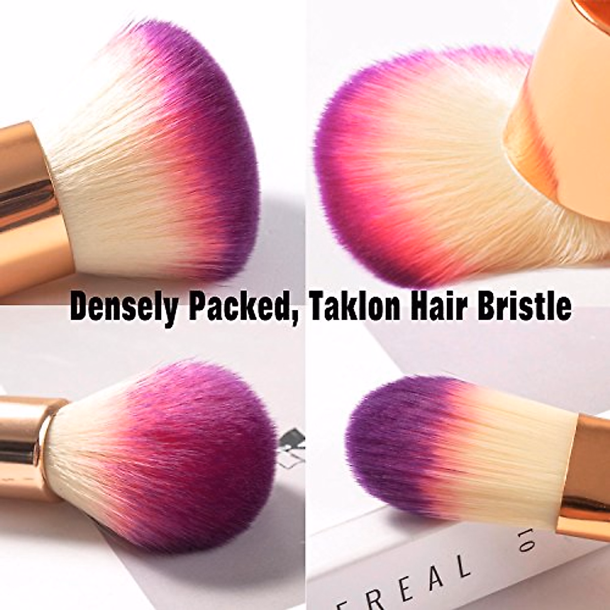 JAF 26pcs Professional Pink Makeup Brushes Set with Case Vegan Synthetic Brushes Set in Zipper Bag Holder Cosmetic Big Makeup Tools Kit for Face Contour Highlighter