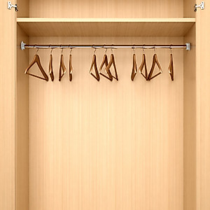 Amyhill Plastic Closet Pole Socket White Closet Rod Holders Rod Bracket Shower Holders Wardrobe Tube Support for Bathroom Curtain Clothing Store, 1-3/8 Inch(32 Pcs)