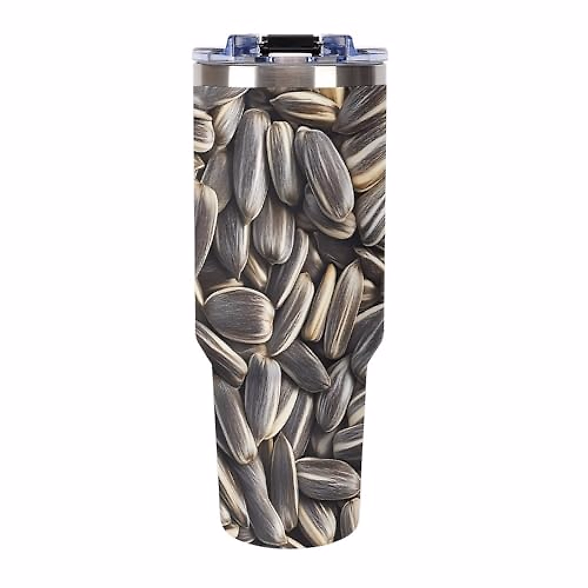 Sunflower Food Insulated Tumblers with Handle Stainless Steel Coffee Mug Funny Travel Cup with Lid Straw 40oz