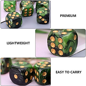 Toyvian 6- Sided Dice Set 25pcs 16mm Standard Rounded Translucent Black