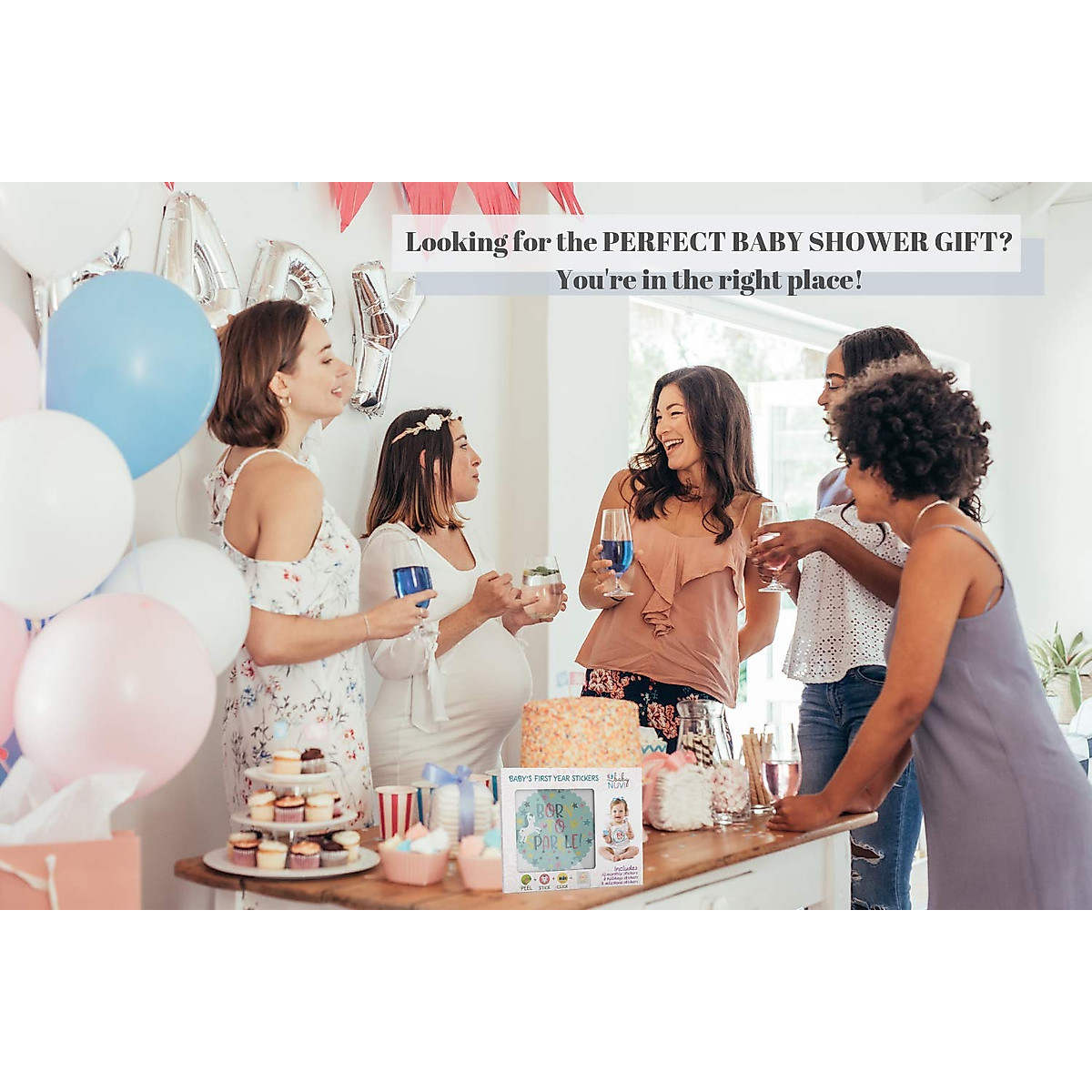 28 Pack Baby Monthly Milestone Stickers for Girls