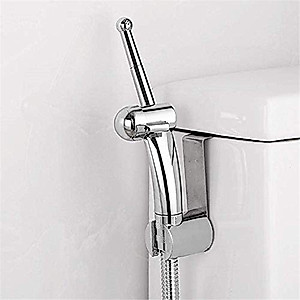 JIYTG Toilet Brush Portable Travel Bidet Sprayer Connects to Faucet Mixer Tap Handheld Bidet Set Toilet Spray Gun Bidet ABS Plastic Seven Hole Spray Head Toilet Companion Woman wash Spray Gun