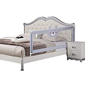 Seven Colors Bed Rail for Toddlers Extra Long Bed Rail for Twin & Full Size Bed Rail Guard Bed Safety Fence Infants Guard Rail Sleep Rails for Kid Bed barriers Bumper Extra Tall Rail 59" 1 Side