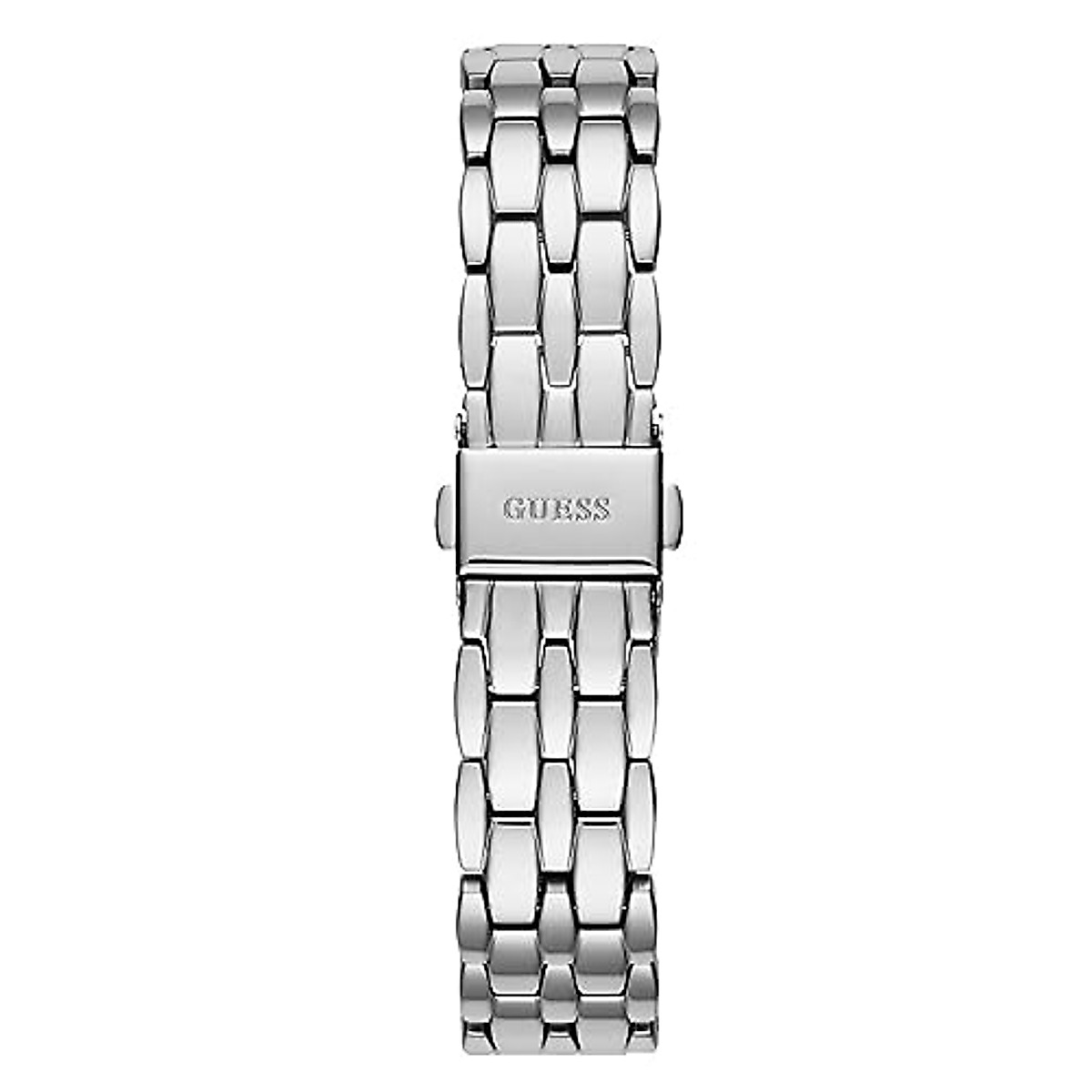 GUESS Stainless Steel + Pink Crystal Bracelet Watch. Color: Silver-Tone (Model: U1062L2)