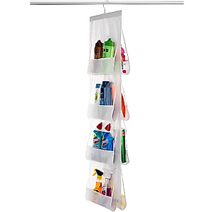 YUYI Hanging Portable Storage Bag, Dust-Proof Storage Bag, Storage Bag for Tote Bag Wallet, Etc. for Closet Wardrobe, 6 Easy-to-use Transparent Bags (White)