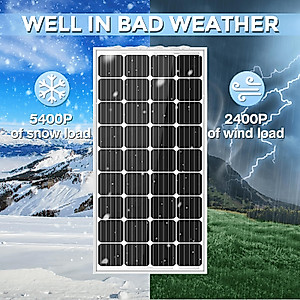 ECO-Baeerss 300 Watt Solar Panel,12/24 Volt High Efficiency Monocrystalline Solar Panel for RV Marine Rooftop Farm Battery and Other Off Grid Applications