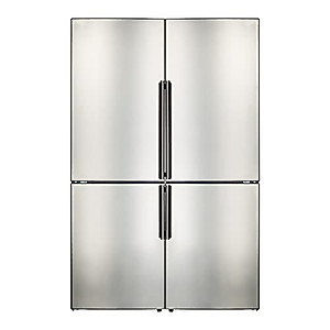 Forno Freestanding 48 Inch Side by Side Bottom Mount Freezer Refrigerator with 22.2 Cubic Ft. Total Capacity - Stainless Steel No Frost Fridge with Adjustable Shelves and and Child Safety Lock