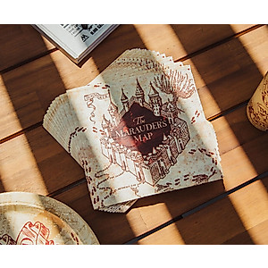 Silver Buffalo Harry Potter Mischief Managed Party Tableware, Paper Plates Cups Napkins Party Pack Set, 60 Piece,Yellow