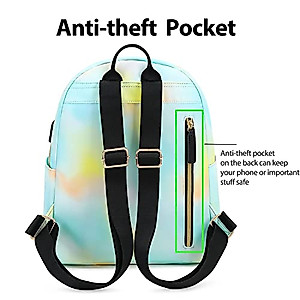 Mini Backpack Purse For Girls,Womens Small Travel Backpack Teens Little Casual Bag (Green)