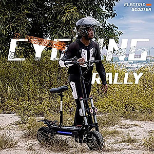 REDDYDY Adult Electric Scooter, Max Speed 55MPH,Total Power 6000W, 75mile Long Range Battery, 60V Dual Drive, 11-inch Wheels, Portable Foldable, Off Road (60V38AH 70-75 Mile Range)