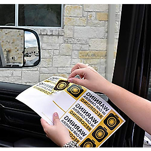 Mandala Crafts Car Anti-Theft Security Surveillance Camera Audio Video Recording Front Adhesive Window Sticker Decal (6)