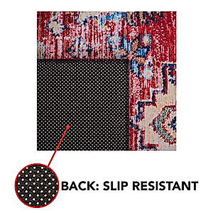 SAFAVIEH Tucson Collection Accent Rug - 4' x 6', Rust & Beige, Persian Design, Non-Shedding Machine Washable & Slip Resistant Ideal for High Traffic Areas in Entryway, Living Room, Bedroom (TSN196P)