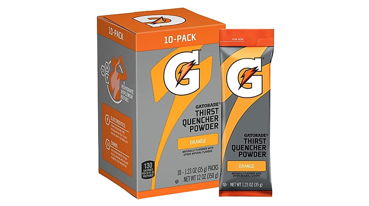 Gatorade Thirst Quencher Orange Powder Pack - 30 Packs