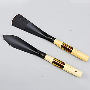 3pcs Transplanting Scoop Weeding Pointed Flower Soil Shovel Tool for with Bonsai Planting Pot Camping Portable Moving Wooden Handle Smoothing Mini Garden Steel Stainless