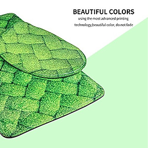 Buybai Funny Modern Home Decor Bathroom Carpet/Contour/Lid Cover Anti-Slip 3 Piece Set Washable (Butterfly)