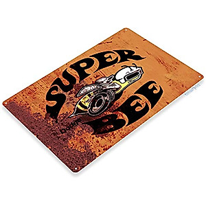 Tinworld Tin Sign Dodge Super Bee Garage Auto Shop Retro Rustic Metal Sign Decor B348