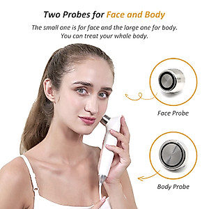 WarmDerm Skin Firming Facial Device, Professional Home Beauty Device for Face and Body, 3 Energy Levels - Salon Results