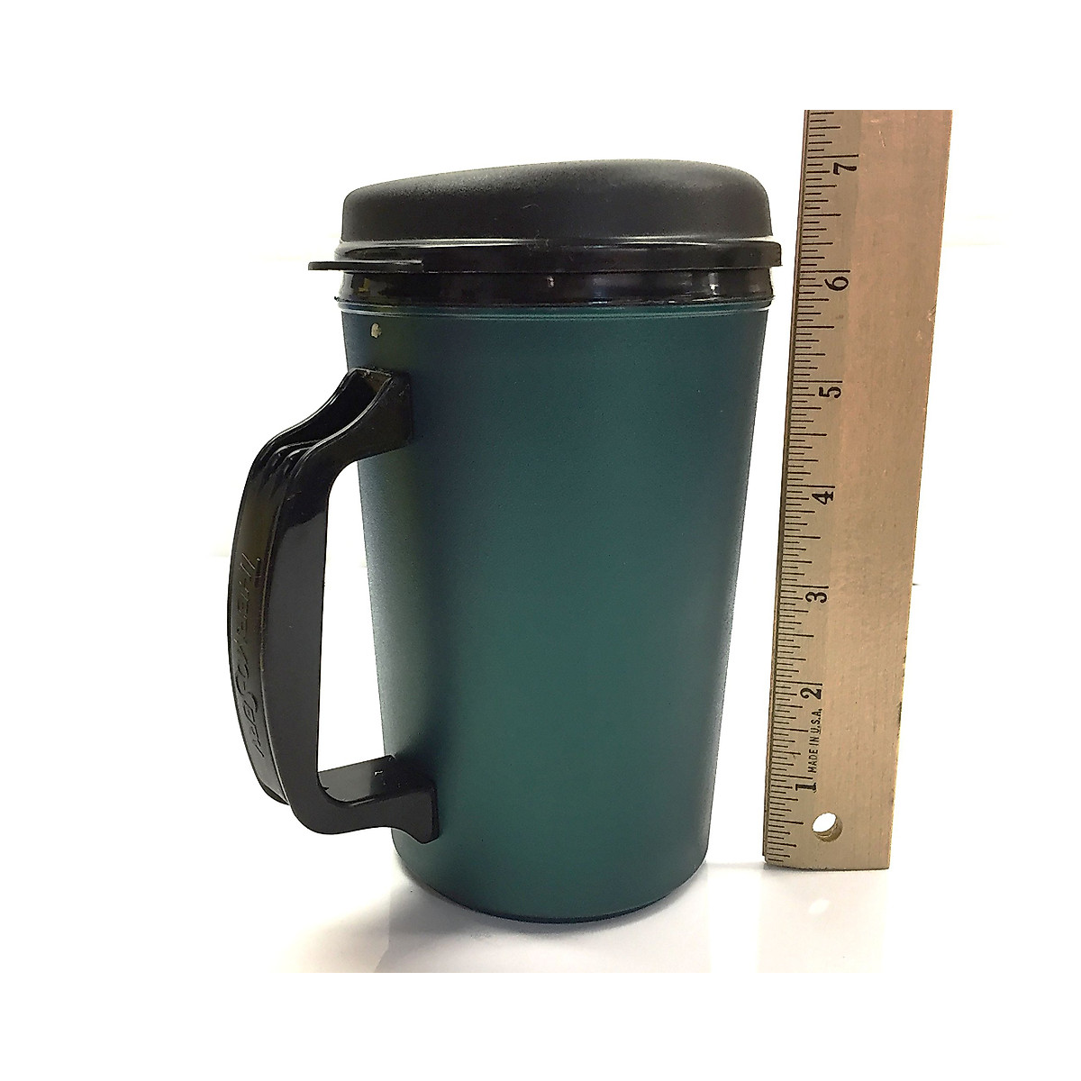 GAMA Electronics 20 oz ThermoServ Foam Insulated Coffee Mug Black/Green Two Pack