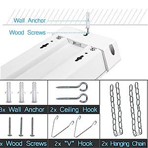 THKSGOD Linkable LED Shop Light 4ft,5000K Daylight White,led Shop Light for Garage 4500LM Super Bright,Shop Light for Workshop