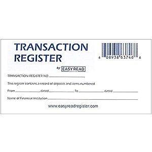 12 Check registers for Personal Checkbook - Checkbook Ledger Transaction Registers Log for Personal or Business Bank Checking Account, Saving Account, Deposit, Credit Card, and Large Booklet