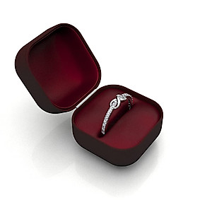 etneyjewels 0.14 Carat Round Cut Infinity Design Natural Diamond Wedding Band Ring For Women Set In 10Kt Solid White Gold Minimal Jewellery For Her (Clarity I1-I2 , Color Hi,7.5)