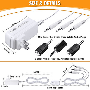 Sumind 2 Pack AC DC Power Adapter Compatible with Department 56 Village Accessories, 3V Power Cord, 3 Black Selectable Plugs for Christmas Halloween Village House Lantern Street Lamp Accessories