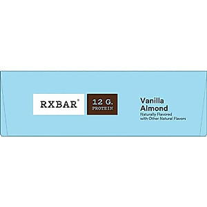 RXBAR Protein Bars, Protein Snack, Snack Bars, Vanilla Almond, 22oz Box (12 Bars)