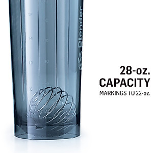 BlenderBottle Shaker Bottle Pro Series Perfect for Protein Shakes and Pre Workout, 28-Ounce, Pebble Grey