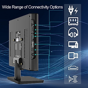 Jexiop 10.1inch Portable TV,IPS 720P Screen TV with Antenna and Digital ATSC Tuner,HDMI USB Port,12 Volt Charger Cable/AC Power,Mini TV for Caravan and Kitchen