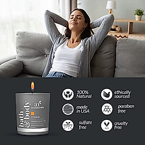 ArtNaturals Scented Candle Gift Set Aromatherapy Set of Fragrance Soy Wax Candles - Made in USA with Essential Oils – for Stress Relief and Relaxation (3 Pack)